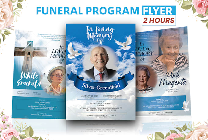 Design amazing funeral flyers and obituary, memorial card in 2 hours by ...