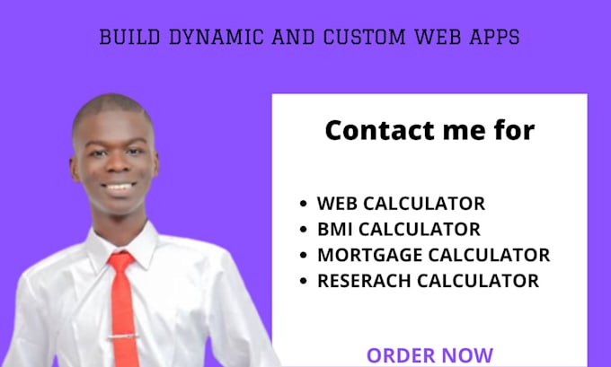 Create a custom web calculator by Mryoungtech | Fiverr