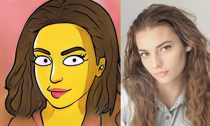 Create a simpsons profile picture style from your photo by Shovalp10 ...