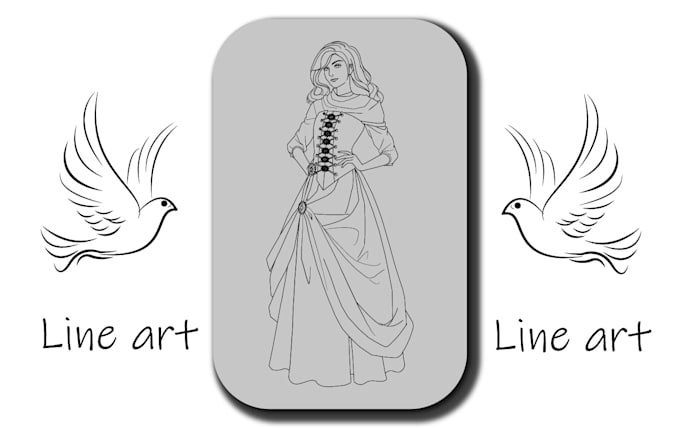 Draw simple black and white cartoon line art by Graphic_pro_max | Fiverr