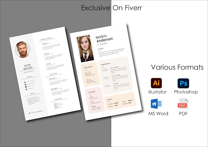 Design professional minimal modern cv resume cover letter by Meenu645 ...