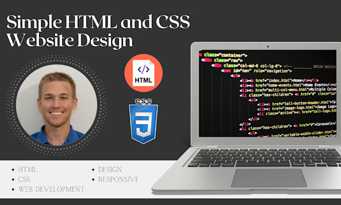 Fix any html or css on your website by Samreillyy | Fiverr