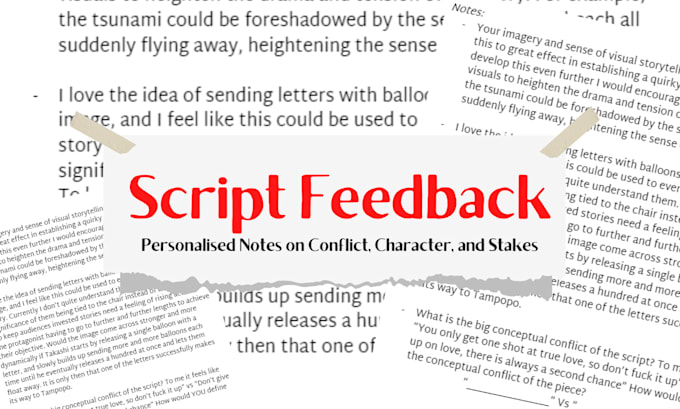 Give feedback notes on your script by Petersmartrc | Fiverr