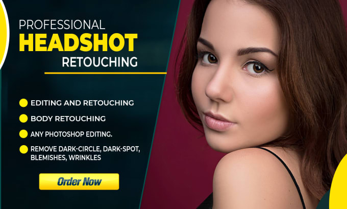 Professionally Retouch Headshot Beauty Fashion Portrait Photo By