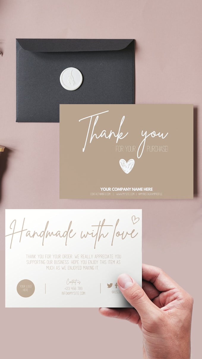 Make any kinds of custom thank you cards by Stanchevskidd | Fiverr