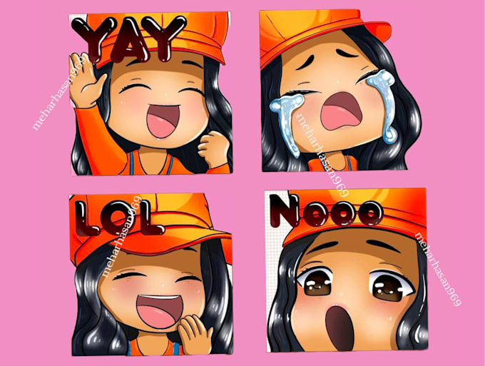Create chibi twitch emotes, custom, unique emotes for you by ...