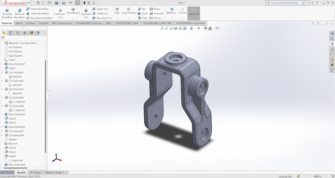 Do simple drawing and three d design with solidworks by Hikoru | Fiverr