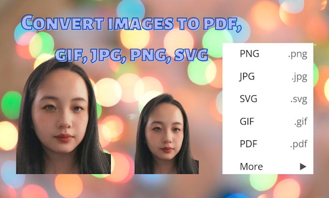 Convert image files to pdf, gif, jpg, png, and svg by Asiamoua | Fiverr