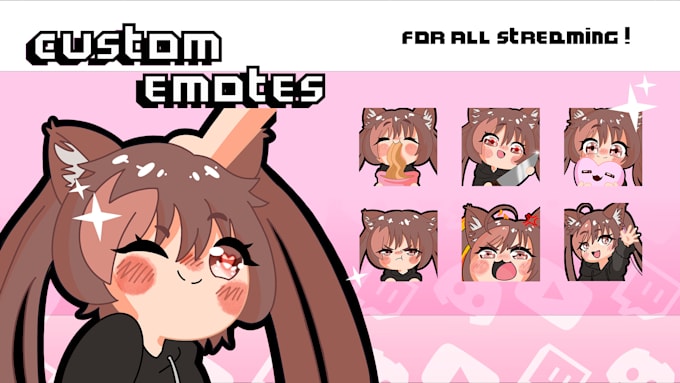 Create very cute emotes or badges sub for all platform uwu by Chewiiix ...
