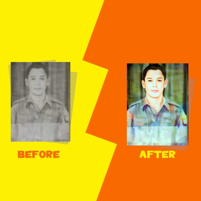 Restore, remove background, recolor your photo by Mukunteam | Fiverr