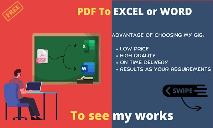 Convert pdf to excel, scanned pdf to word or excel by Mahammadrafeek ... Convert pdf to excel, scanned pdf to word or excel by Mahammadrafeek ...