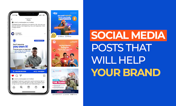 Create 5 social media posts for you by Enisandavid | Fiverr