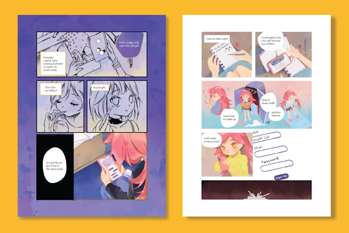 Illustrate your comic or manga by Oldelf_ | Fiverr