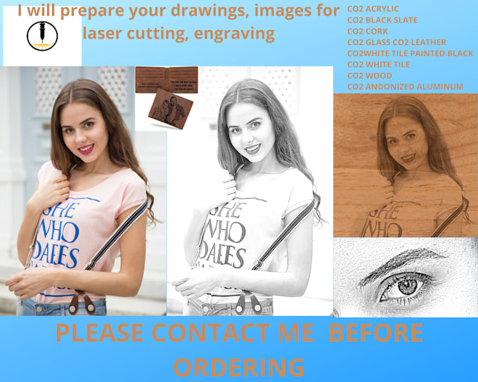 Prepare your drawings, images for laser cutting, engraving by Hrimage ...