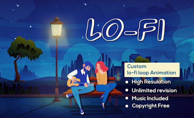 Create romantic lofi loop animation by Designustad | Fiverr