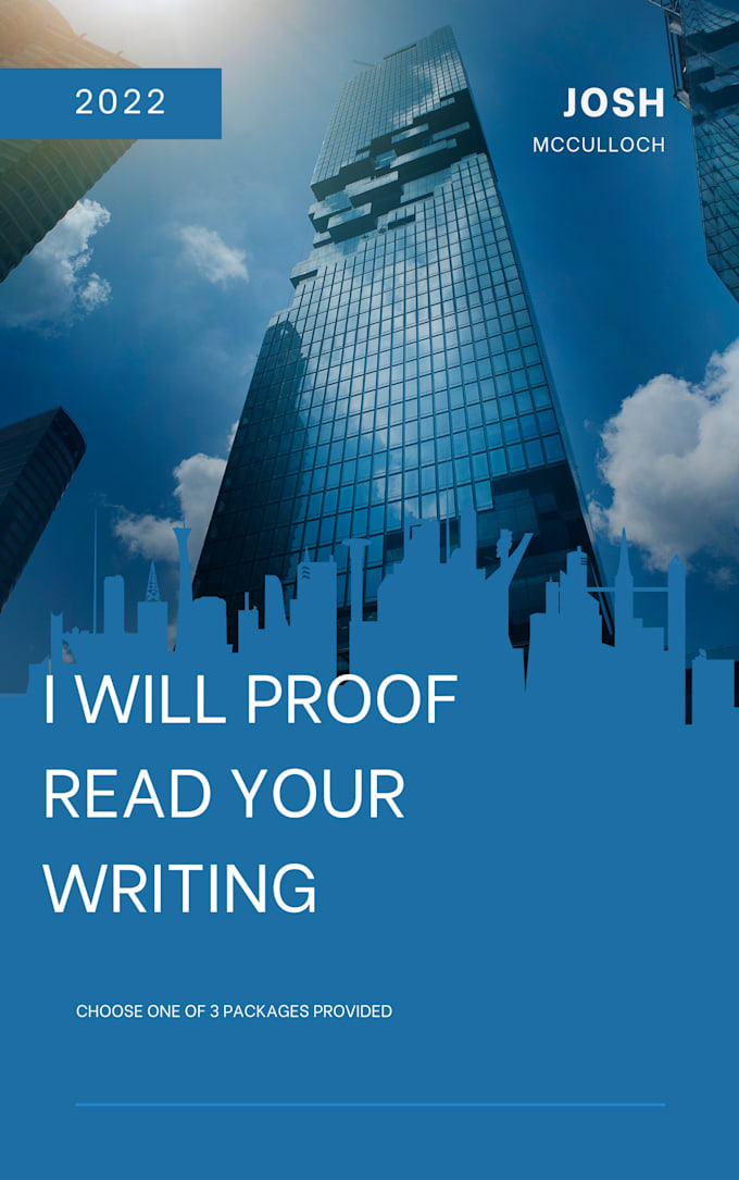 Proof read your work for any errors by Joshmcculloch16 | Fiverr