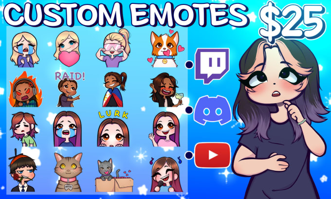 Create custom twitch emotes, sub badges or stickers by Strasmatic | Fiverr Create custom twitch emotes, sub badges or stickers by Strasmatic | Fiverr