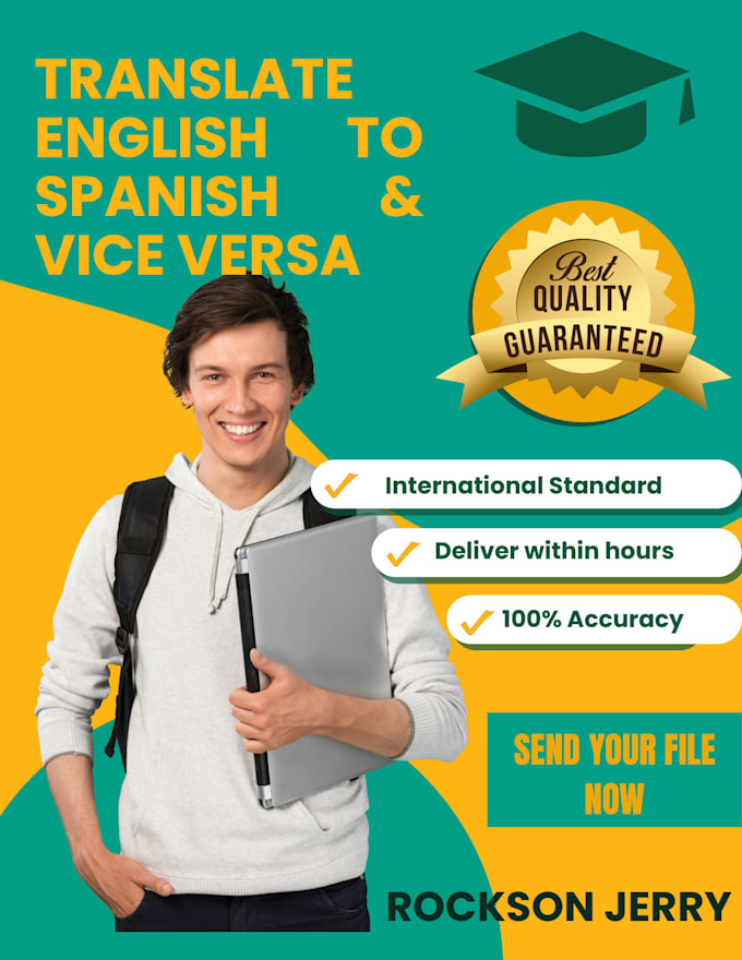 Professionally translate english to spanish and vice versa by ...