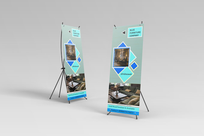 Create a modren roll up standee for you by Ayshayousuf121 | Fiverr