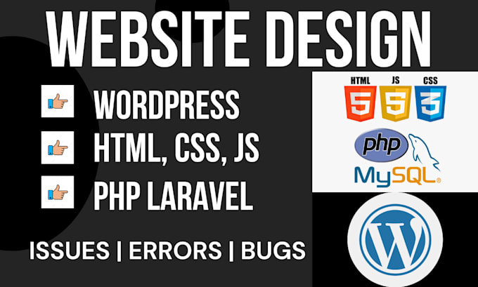 Do Web Design And Fix Errors In Wordpress Php Laravel Js Html Css By Tofiquddin Fiverr