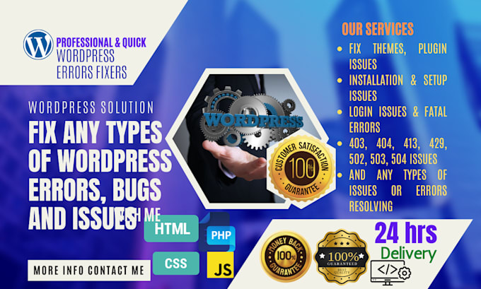 Fix wordpress errors, bugs and issues by Aneeesofficial | Fiverr