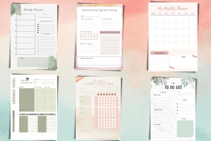 Design custom journal, planner, calendar or habit tracker by ...