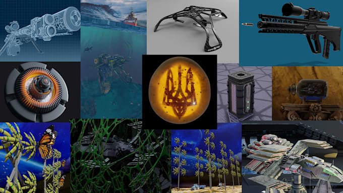 Model hard surface design and props for your games, render, nft ...