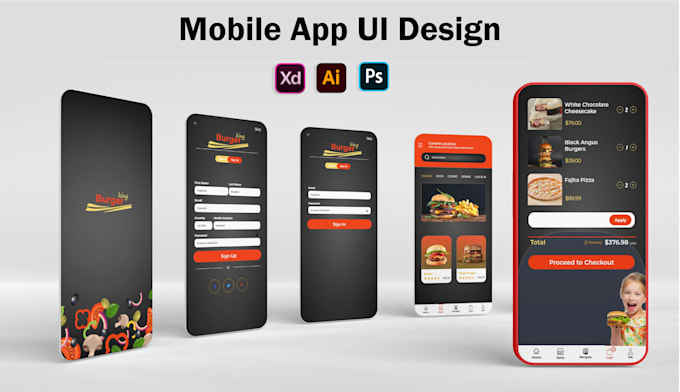 Create a modern ui mobile app and web design by Primesquare | Fiverr