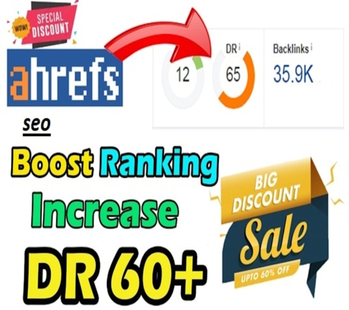 Get increase dr by ahref to 60 by Marketmedias | Fiverr