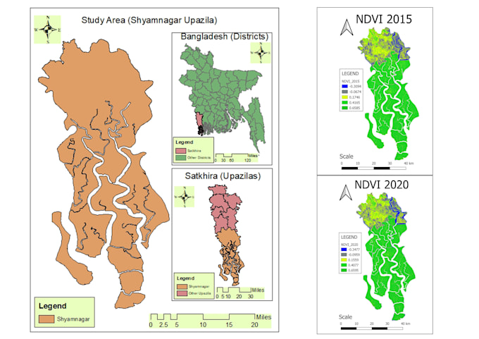 Create gis map or perform analysis using arcgis or qgis by Zahid_zis ...
