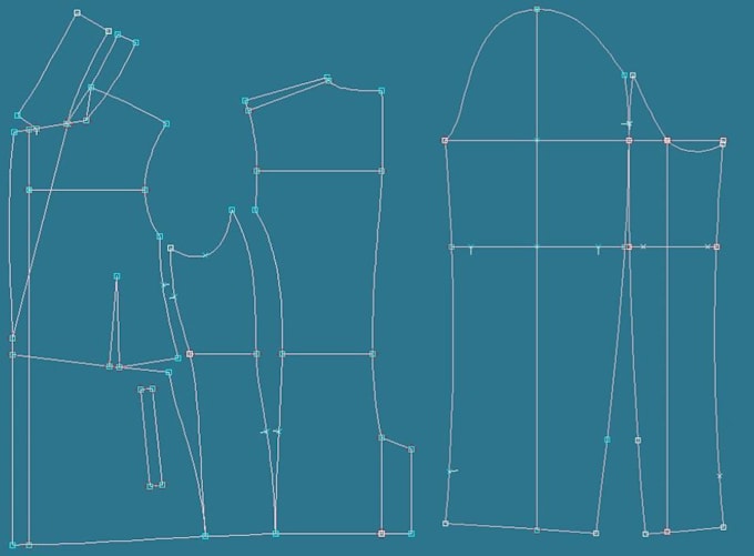 Make digital sewing patterns for the manufacture of garments by ...