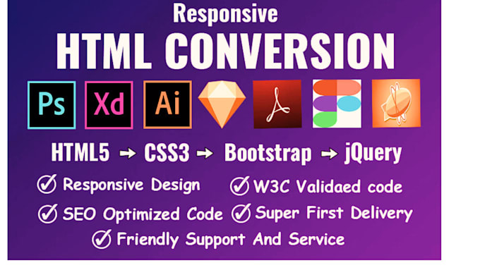 Convert Figma To Html Psd To Html Xd To Html Ai To Html Css Bootstrap By Musaddiqashfaq Fiverr