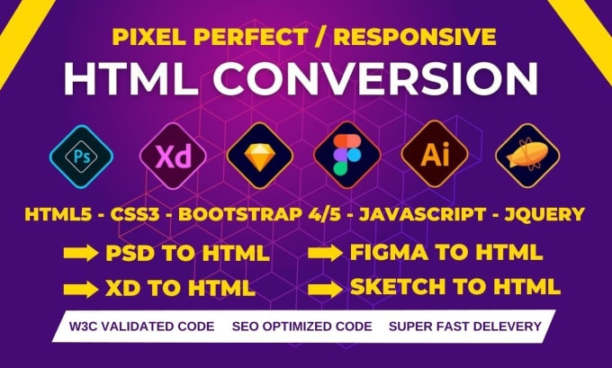 Convert Xd To Html Css Responsive Psd To Html Bootstrap 5 Figma To Html Website By Codersayem