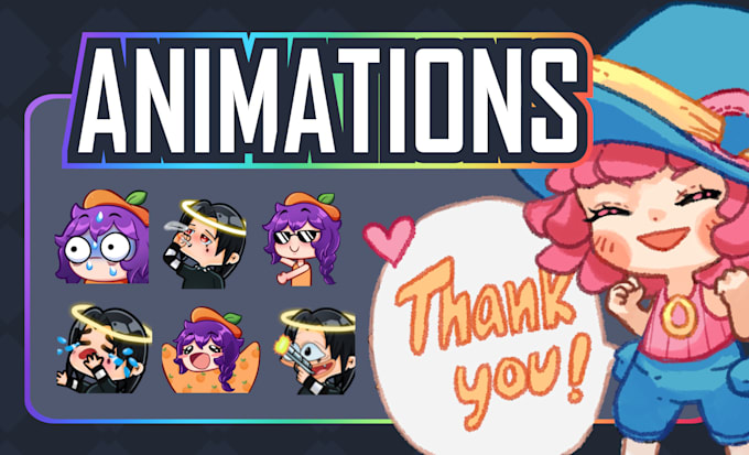 Animate custom emotes for twitch or discord by Animapuku | Fiverr