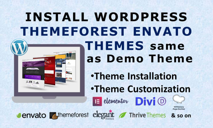 Import Install Themeforest Envato Wordpress Theme Template As Demo By