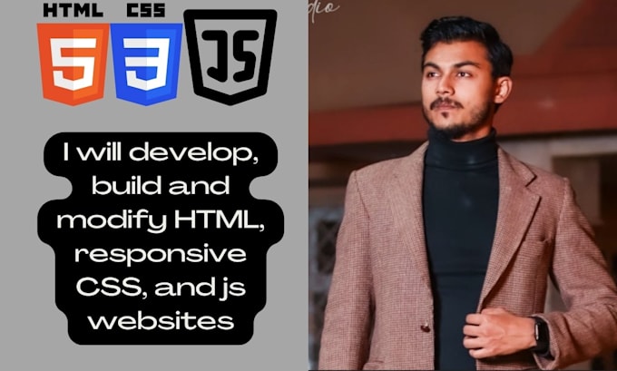 Develop, build and modify html, responsive css, and js websites by ...