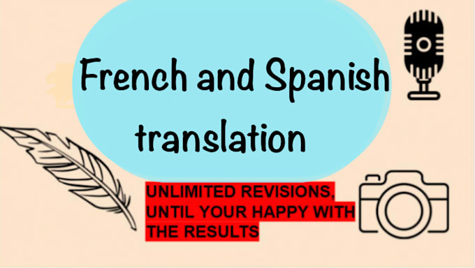 Translate from french to spanish and viceversa by Vafusan | Fiverr