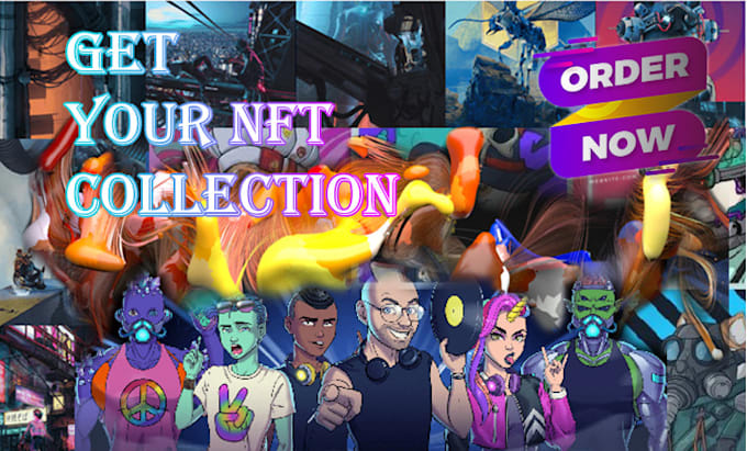 Design custom nft art and generate 1k 5k and 10k nft art collection by Darien_clickbat | Fiverr