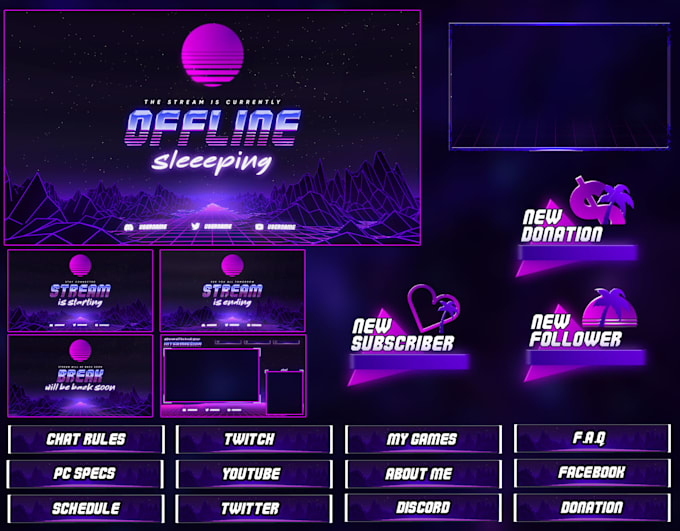 Design twitch overlay for stream animated and static overlay by Dany ...