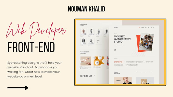 Be your html css javascript front end web developer by Nouman149 | Fiverr