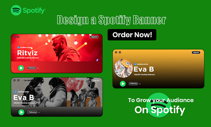 Design a spotify banner for your artist profile by Mtalha0011 | Fiverr
