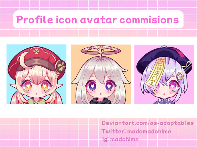 Draw cute chibi icon profile avatar for twitch,twitter,etc by Amadosan ...