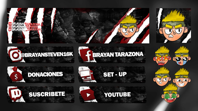Create professional custom stream overlay by Jeremycorrales1 | Fiverr