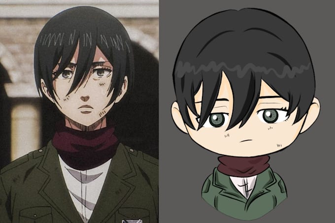 Make a cute chibi version of the given picture by Raidenmei_22 | Fiverr