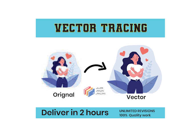 Do manual vector tracing recreate image or logo by Zainabkhax | Fiverr