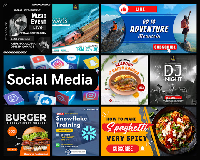 Design eye catching social media designs for you by Danithu_vismal | Fiverr