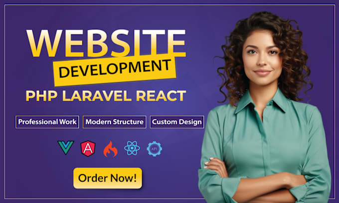 Develop a professional website using php, laravel and react js by ...