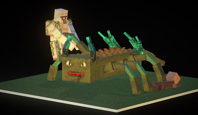 Blockbench and minecraft 3d models and animations by Obzibobzi | Fiverr
