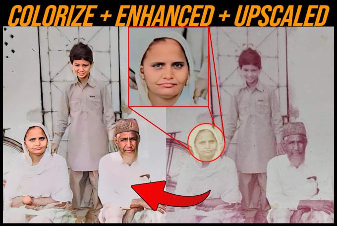 Photo restoration, retouch, restore, colorize fix old photos by ...