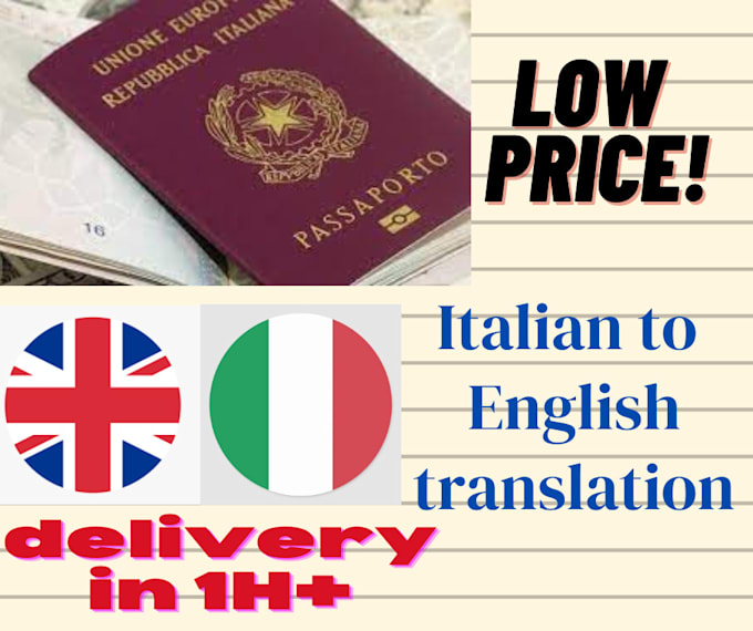 Translate from english to italian and italian to english by ...